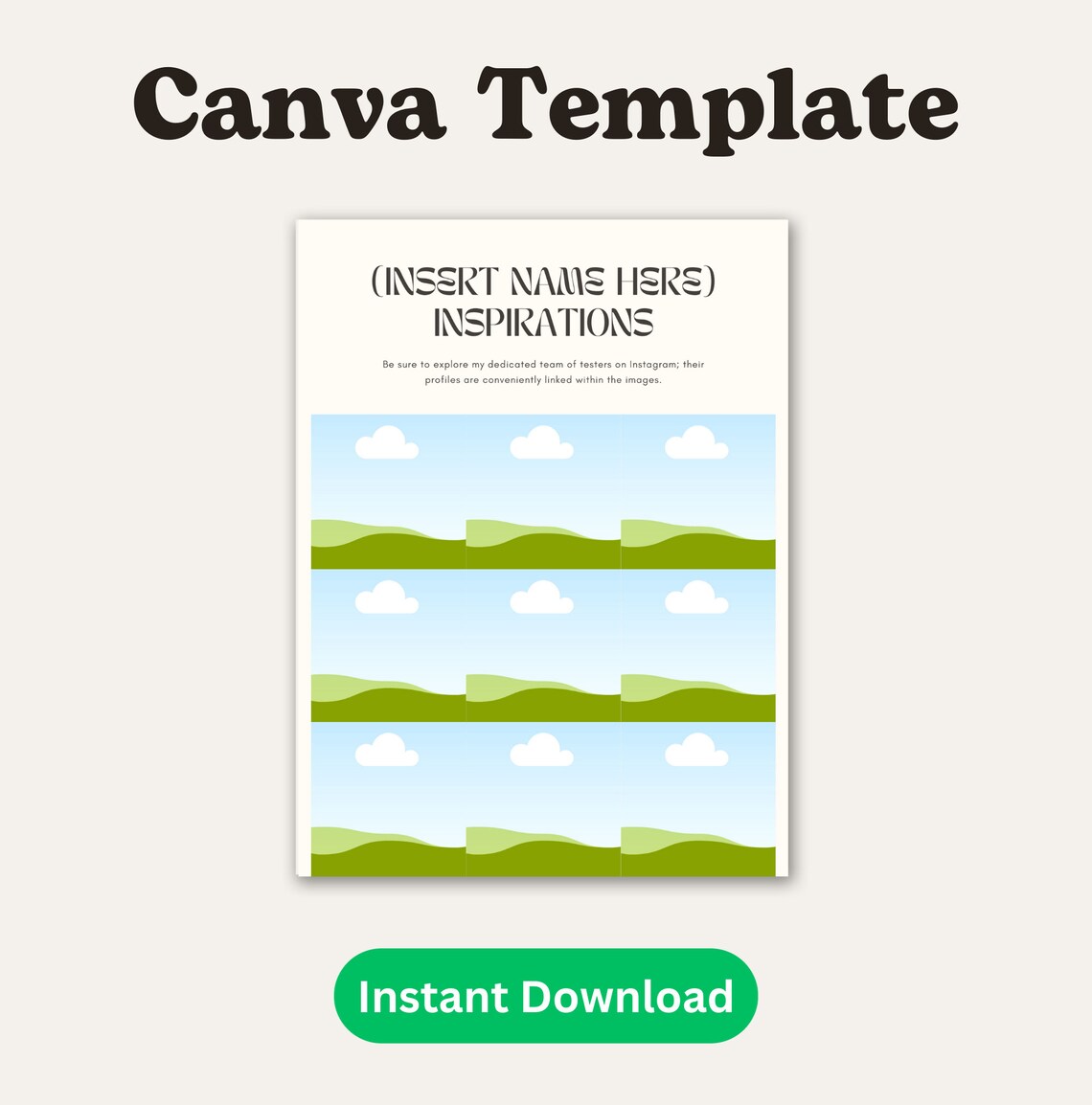 Crochet Pattern Template Canva Crochet Pattern Template Design Knitting ...
