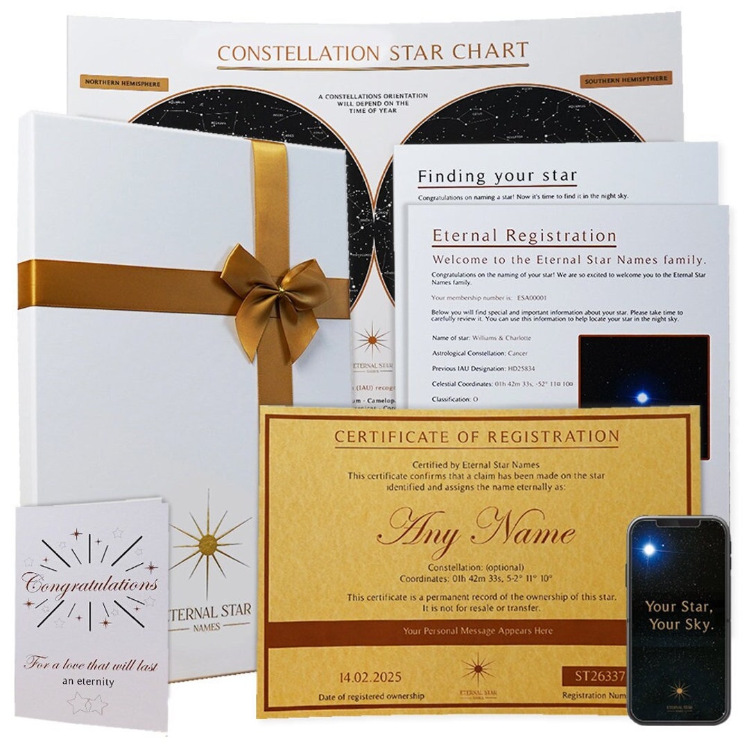 Name A Star Gift Set Personalized Wedding Gifts for Couple as A ...