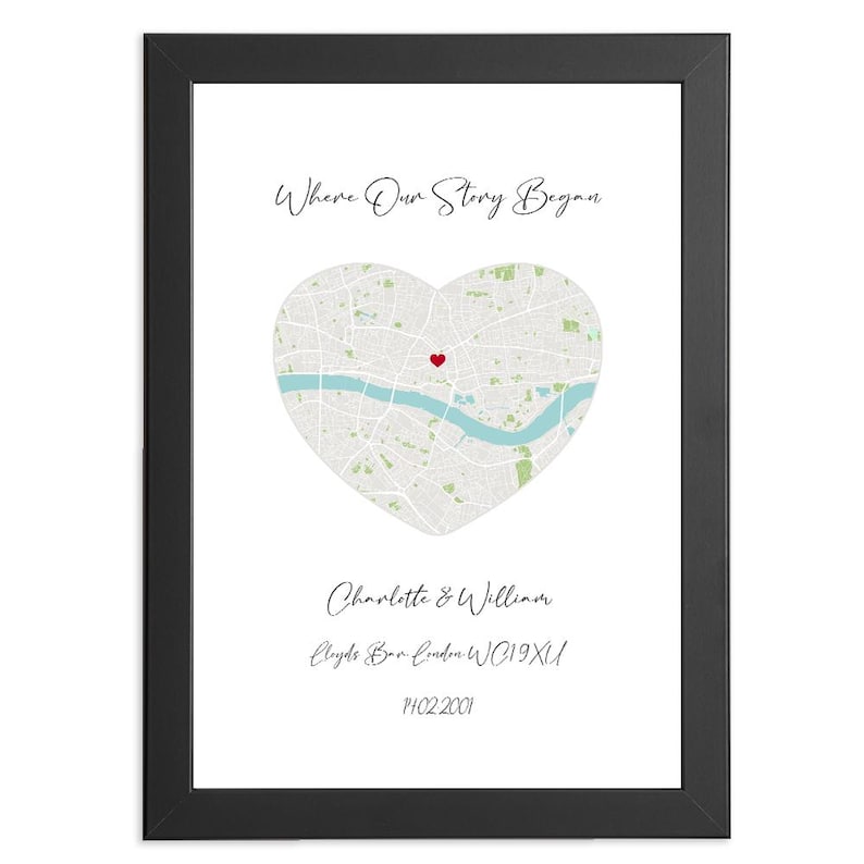 Personalized Love Map Print – Custom Location Anniversary Gift - Etsy