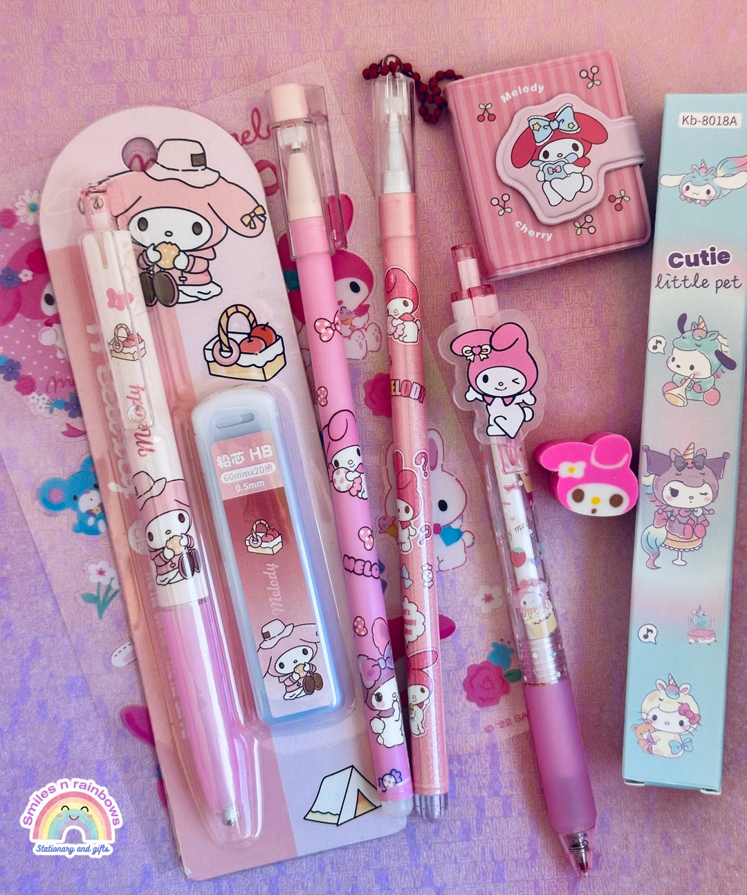 My Melody My Melody Stationery Set Sanrio Characters Kawaii Etsy