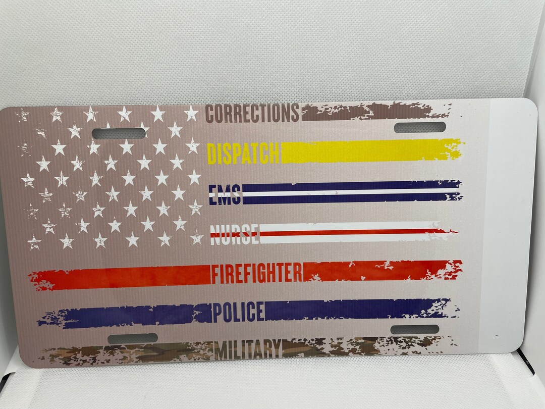 Vehicle License Plate First Responders - Etsy