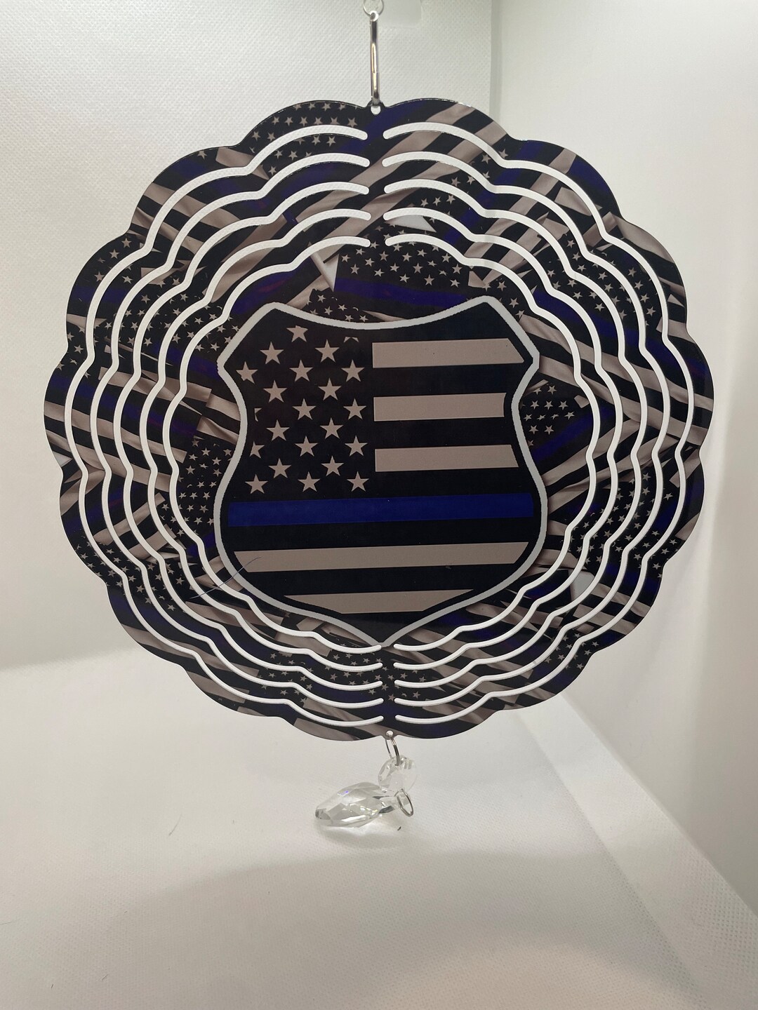 8-inch Wind Spinner Thin Blue Line Flag in Badge - Etsy