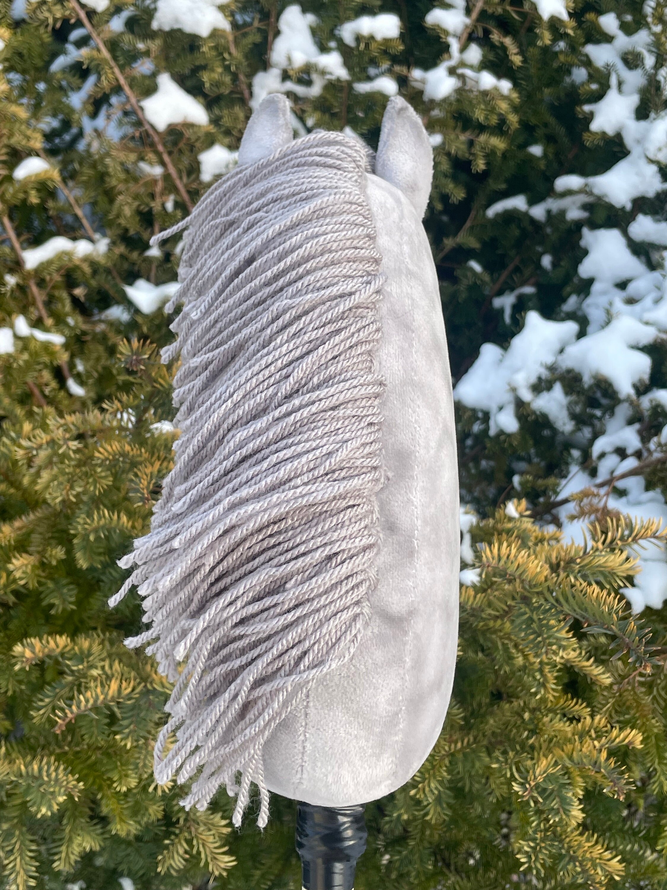 Dapple Grey Hobby Horse With a Stick - Etsy