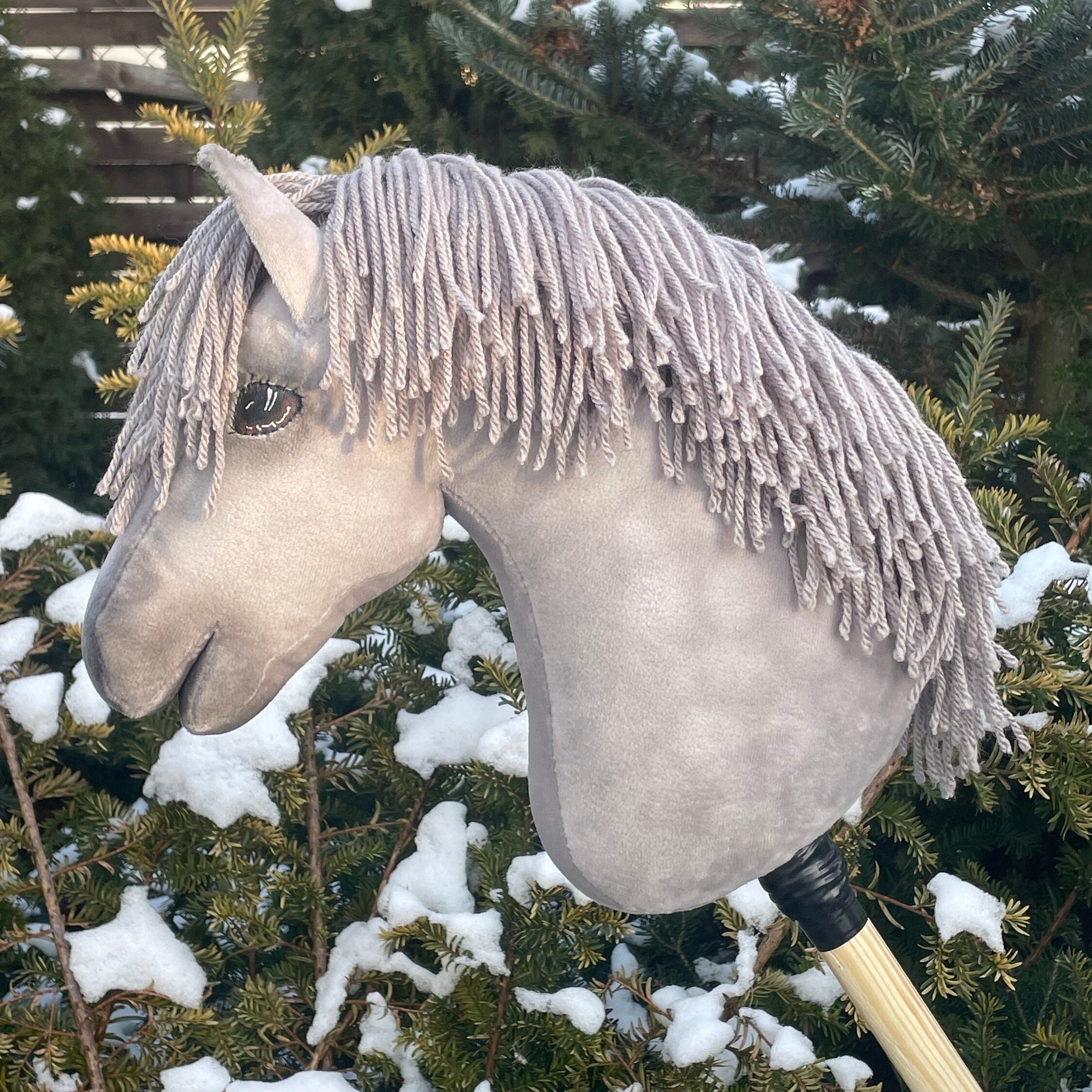 Dapple Grey Hobby Horse With a Stick - Etsy