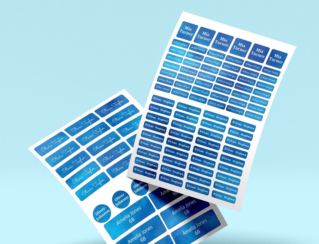 Personalised School Stationery Name Labels for Kids, School Labels ...