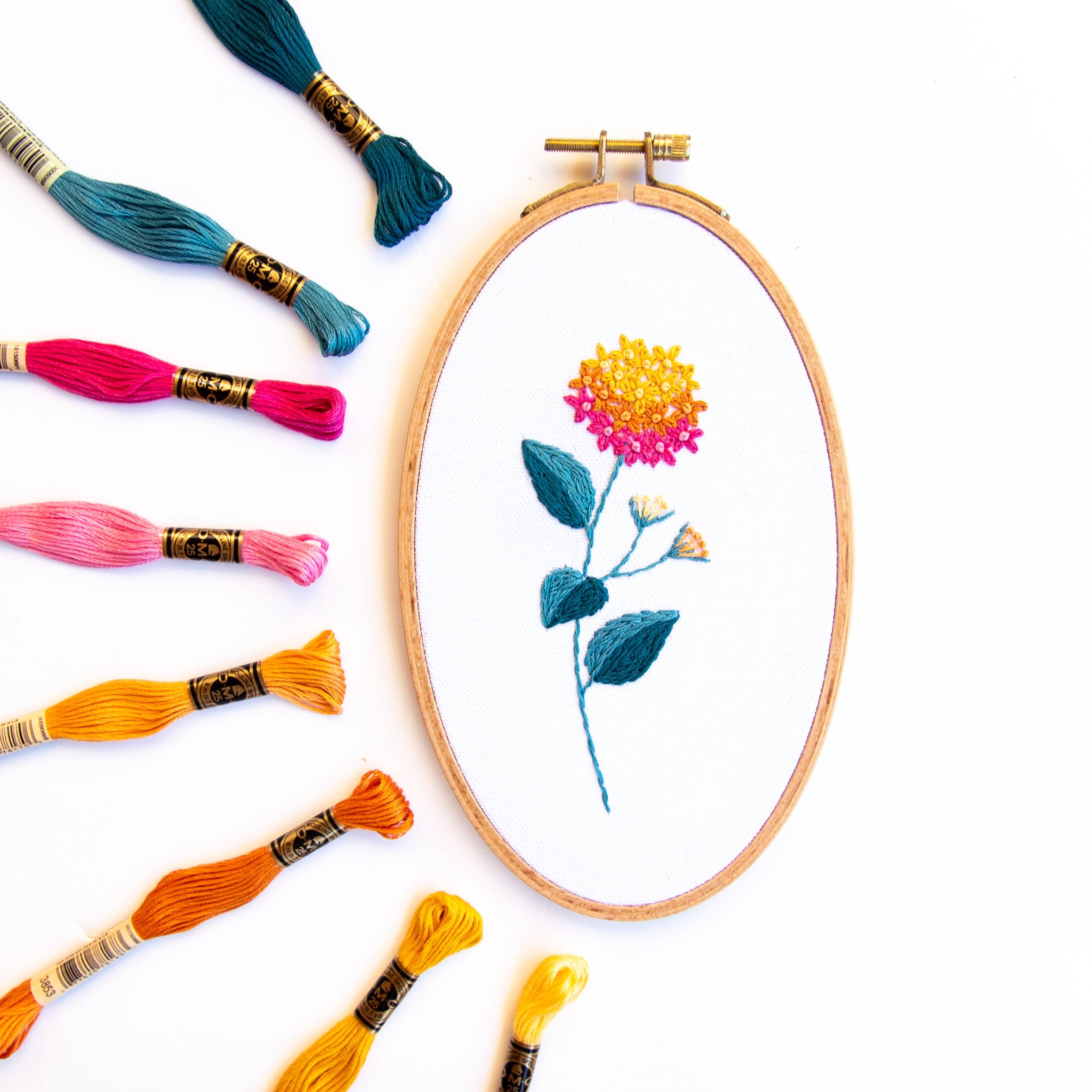 PDF Pattern Video Tutorial Magical Lantana , Beginner Embroidery PDF ...