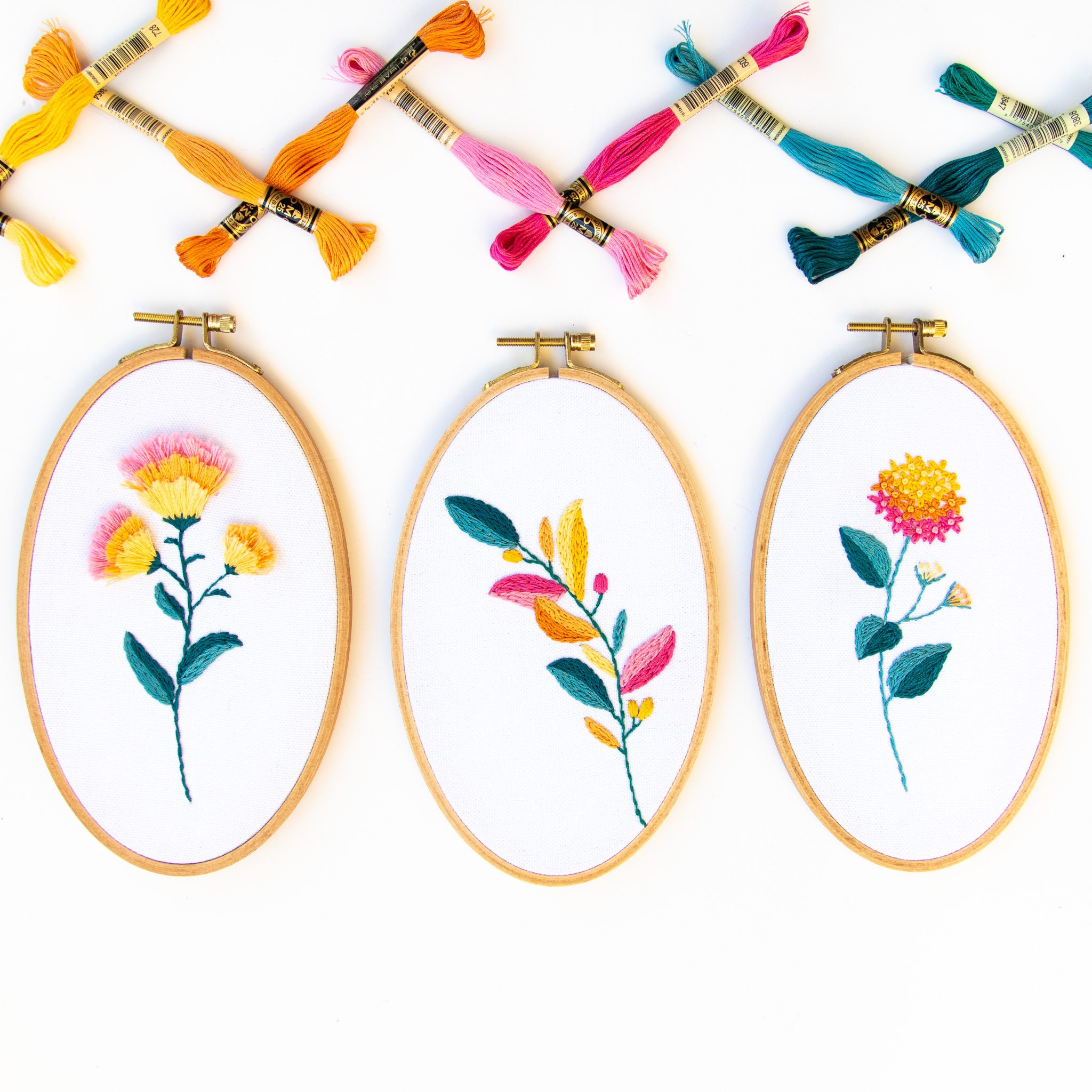 Embroidery Pattern BUNDLE: 3 PDF Patterns Video Tutorials Beginner ...