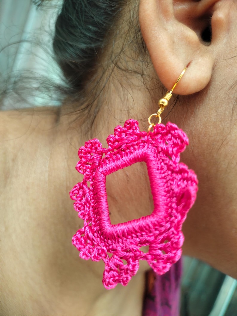 Purely Handmade Crochet Earrings, Special Gift for Her. - Etsy