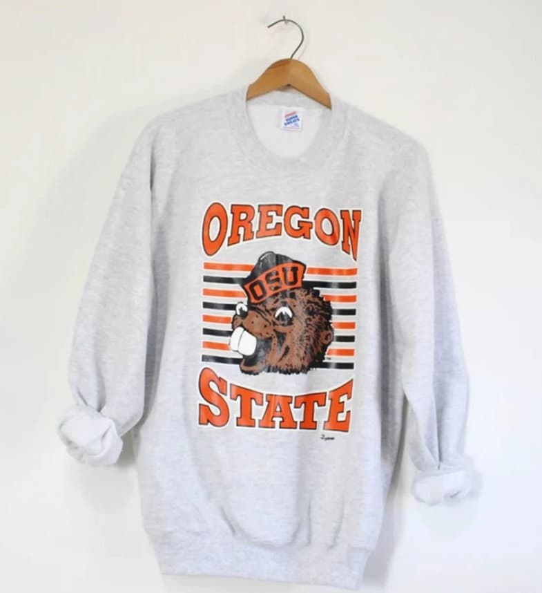 Retro 90s Oregon State University Crewneck Sweatshirt - Etsy