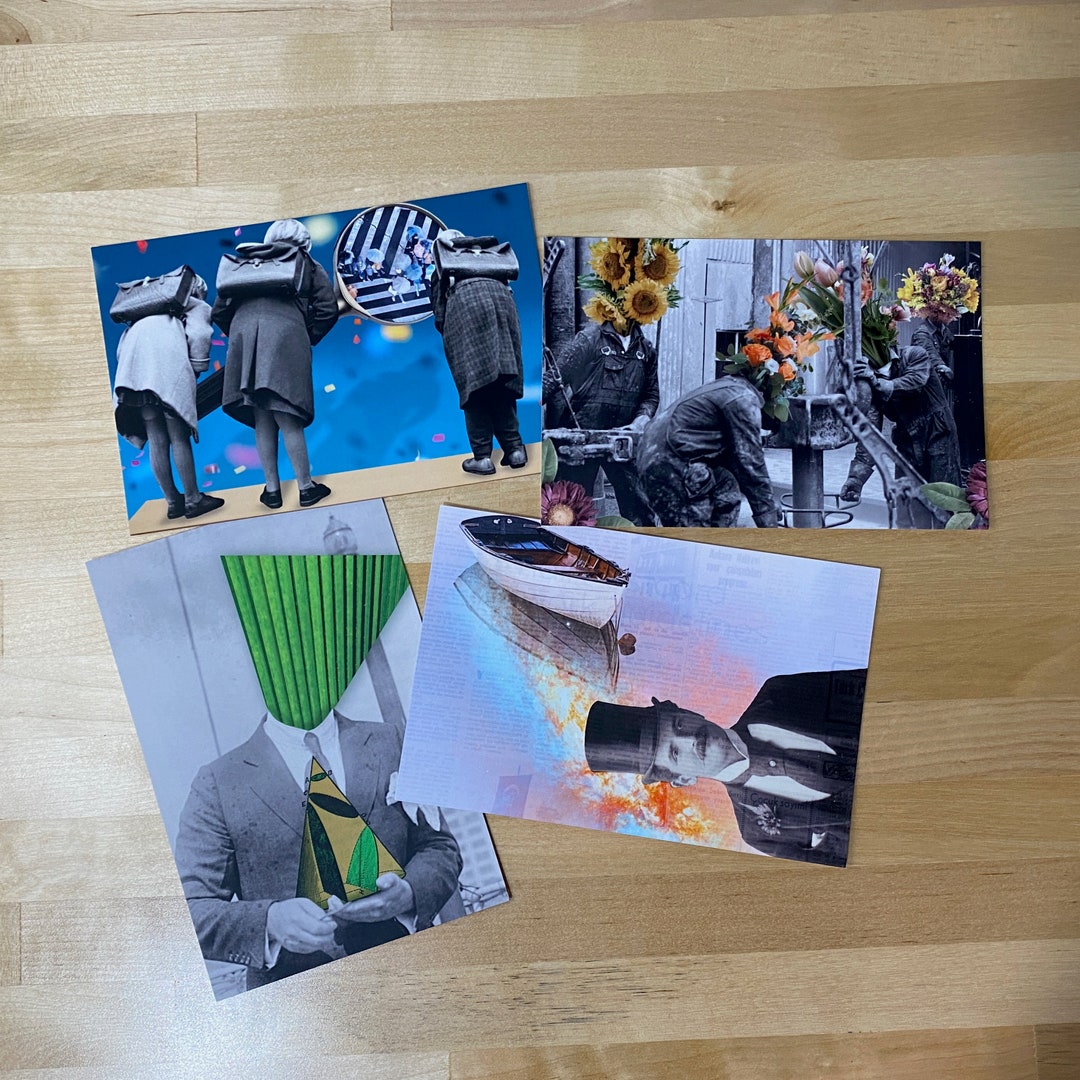 Surreal Scenes Postcards (pack of 4) - Etsy