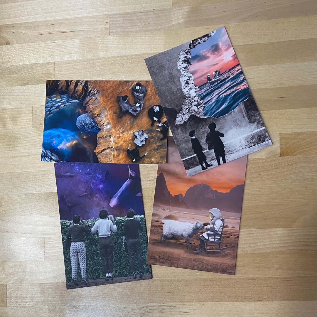 Surreal Worlds Postcards (pack of 4) - Etsy