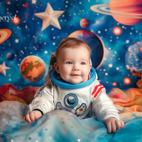 Space Theme Photography Backdrop - Etsy