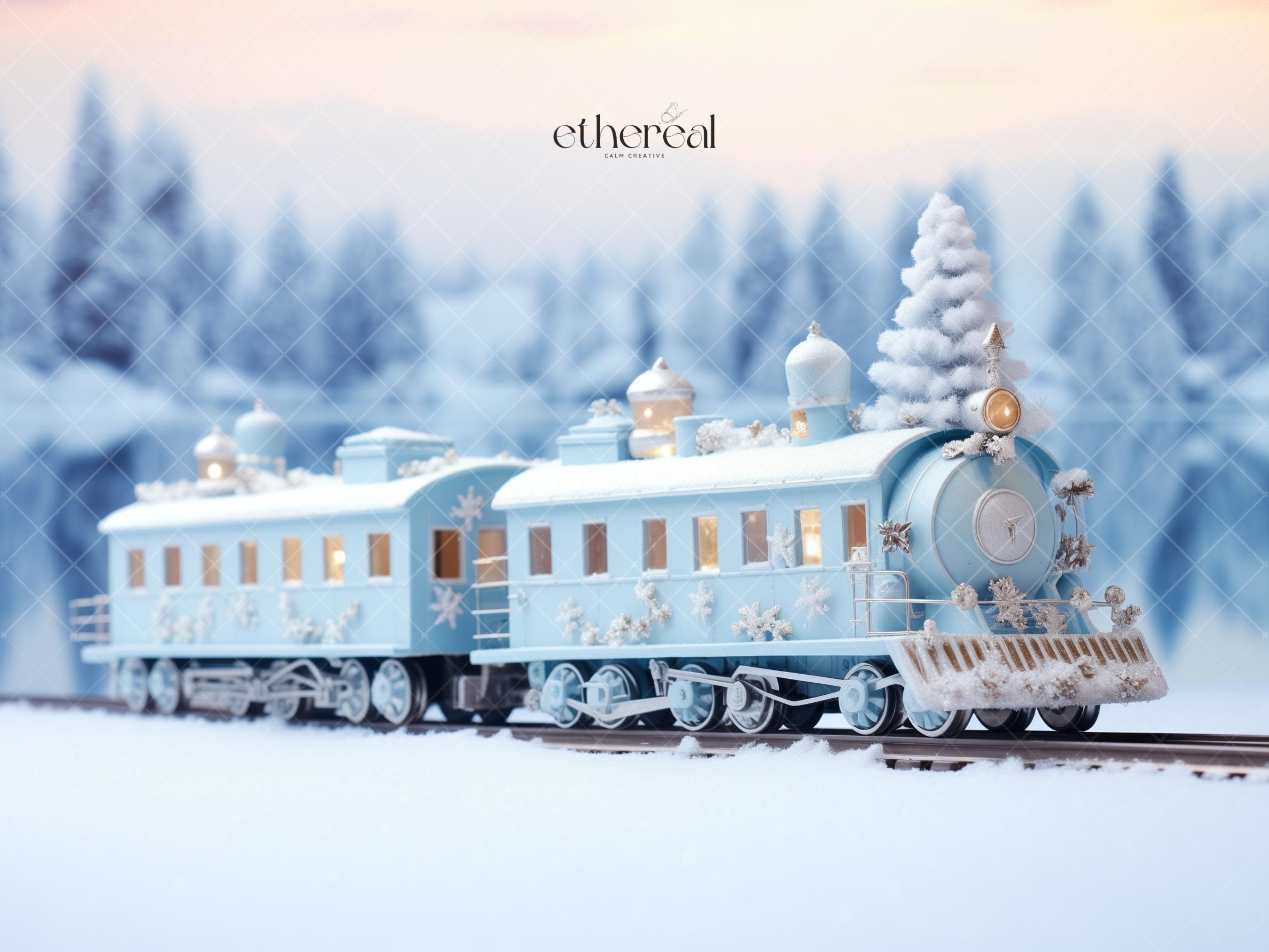 Polar Express Christmas Digital Backdrop Christmas Train - Etsy