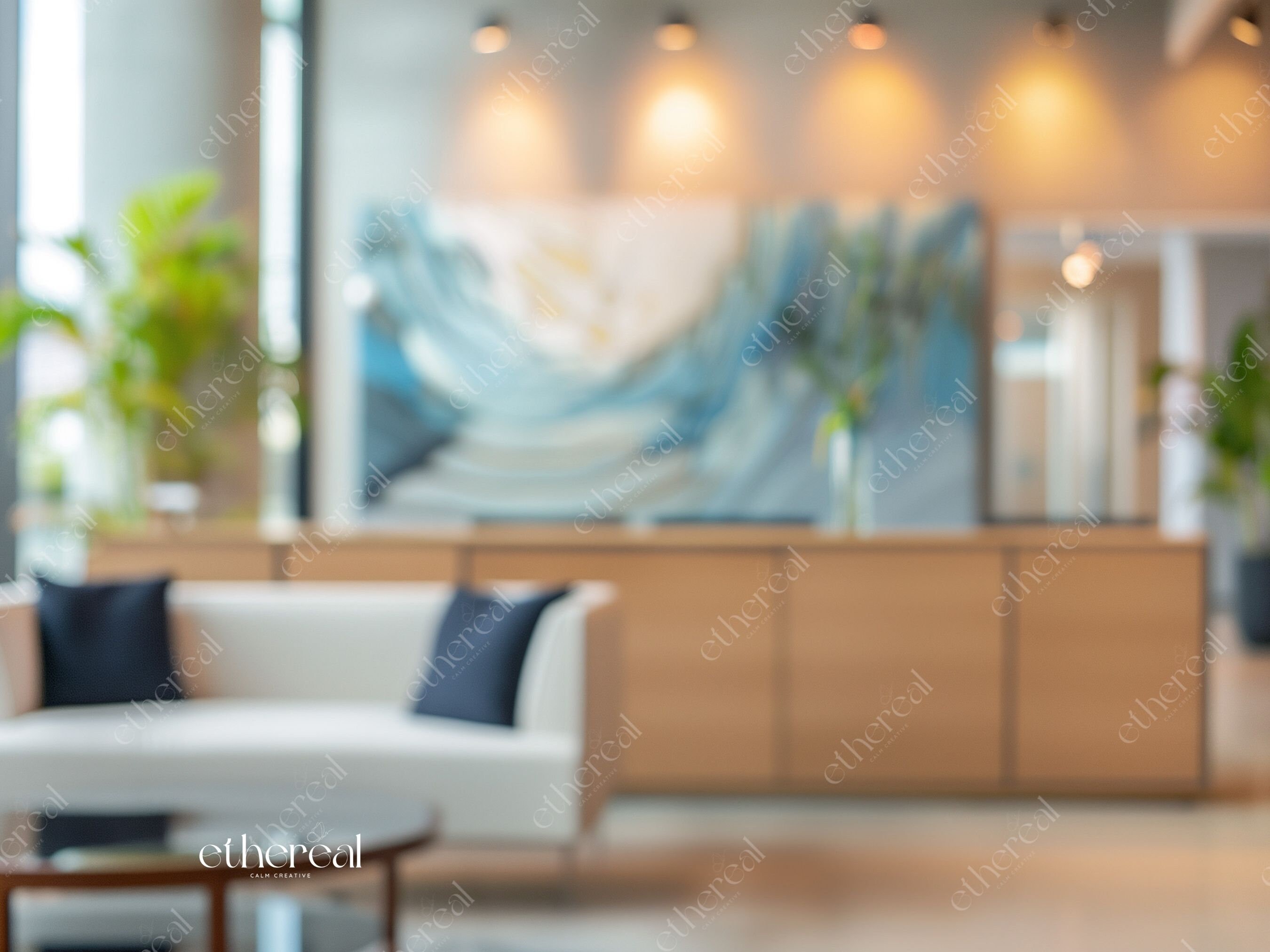 Contemporary Office Lobby Digital Backdrop Zoom Backgrounds, Webex ...