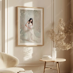 Maternity Floral Backdrop Instant Download Digital Background White ...