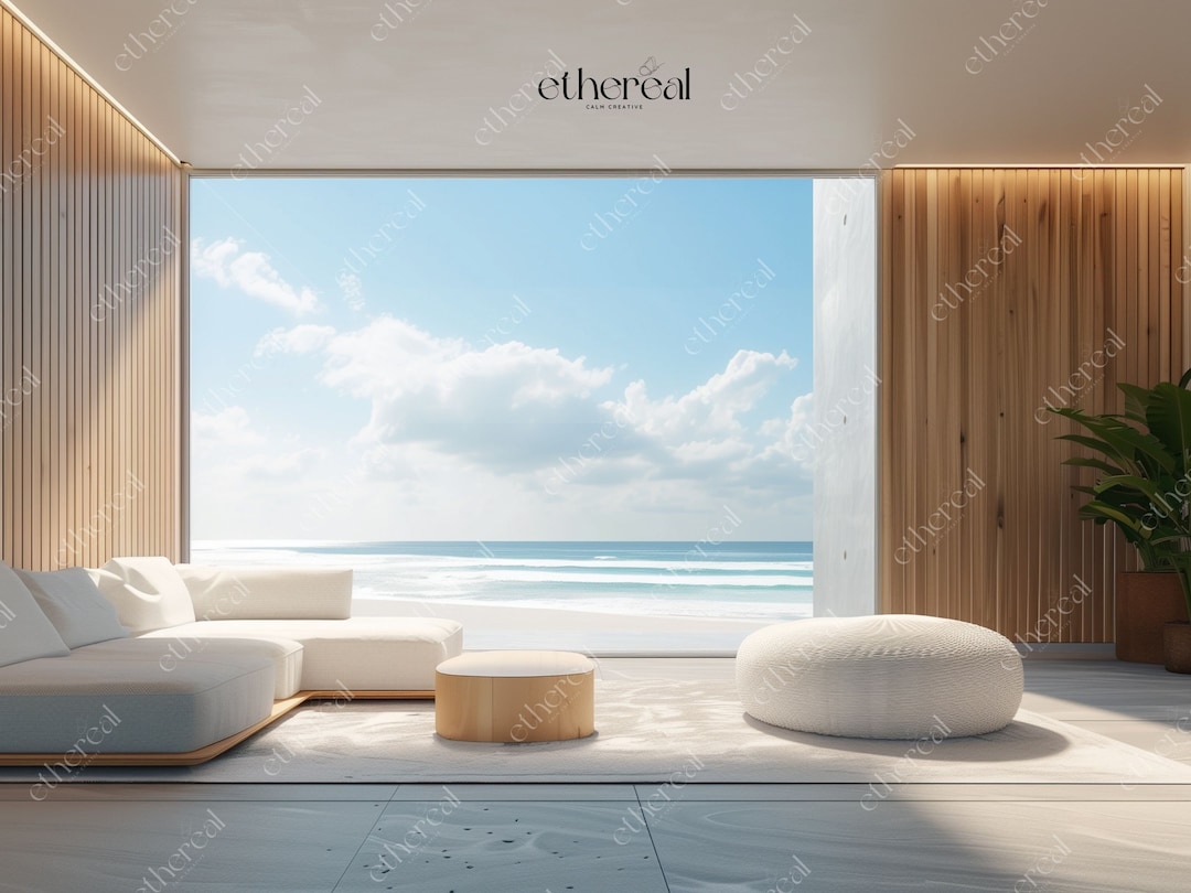 Buy Stunning Zoom Background Beach House With Ocean View Professional ...