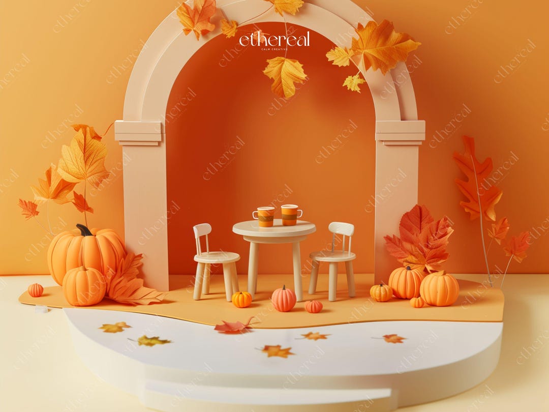 Charming Autumn Leaves Digital Backdrop Fall Photography for Baby ...
