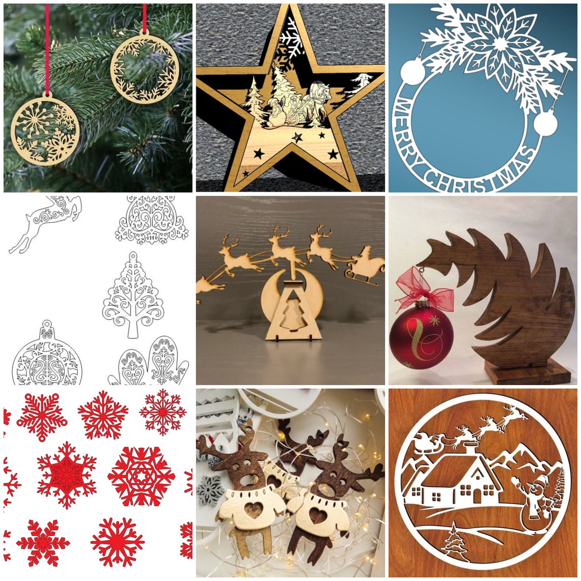25 Laser Cutting Projects for Christmas Decoration, Gifts.. - Etsy