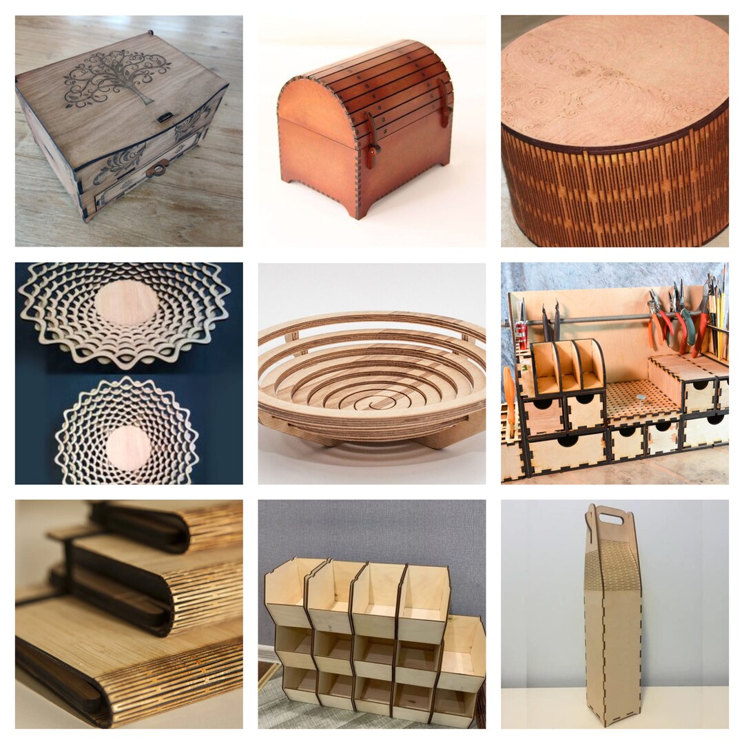 33 Laser Cutting Projects, Tool Bins, Bowls, Treasure Chests, Folding ...