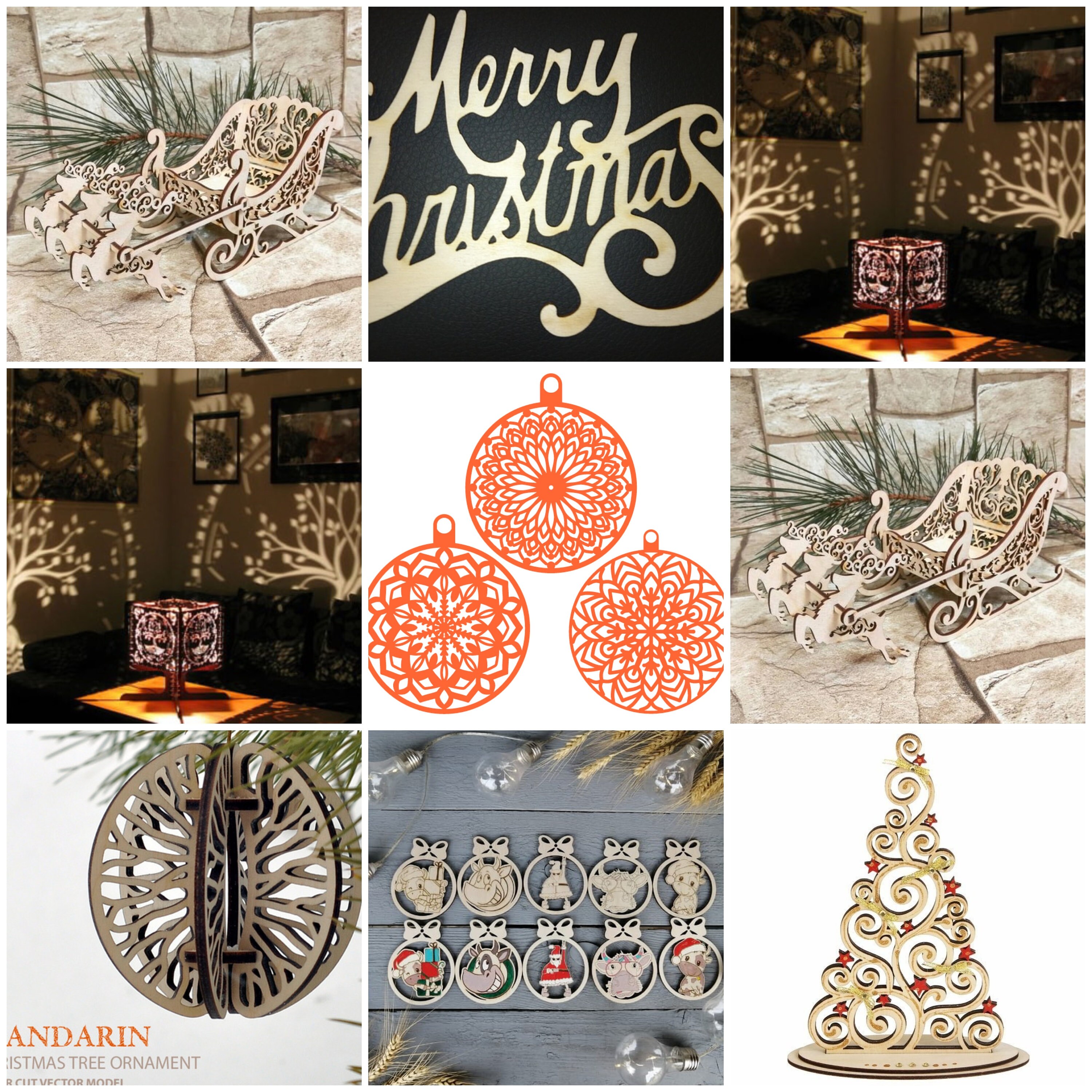 25 Laser Cutting Projects for Christmas Decoration, Gifts.. - Etsy