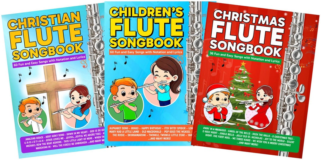 Flute Songbook Bundle PDF – 3 Beginner Books (children’s, Christian ...