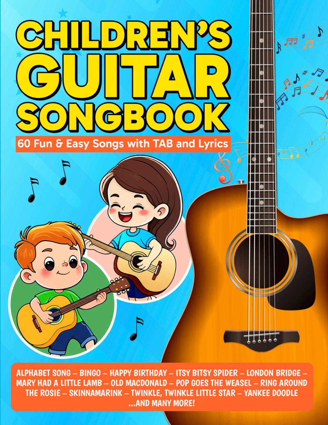 Children’s Guitar Songbook PDF – 60 Easy Beginner Songs for Kids ...