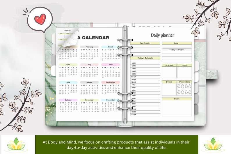 2024 Daily Planner, 2024 Daily Planner, Daily Digital Planner, Daily ...
