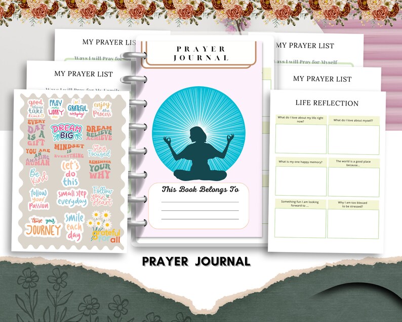 Prayer Journal Printable Bible Study Guide Gratitude Journal Digital ...