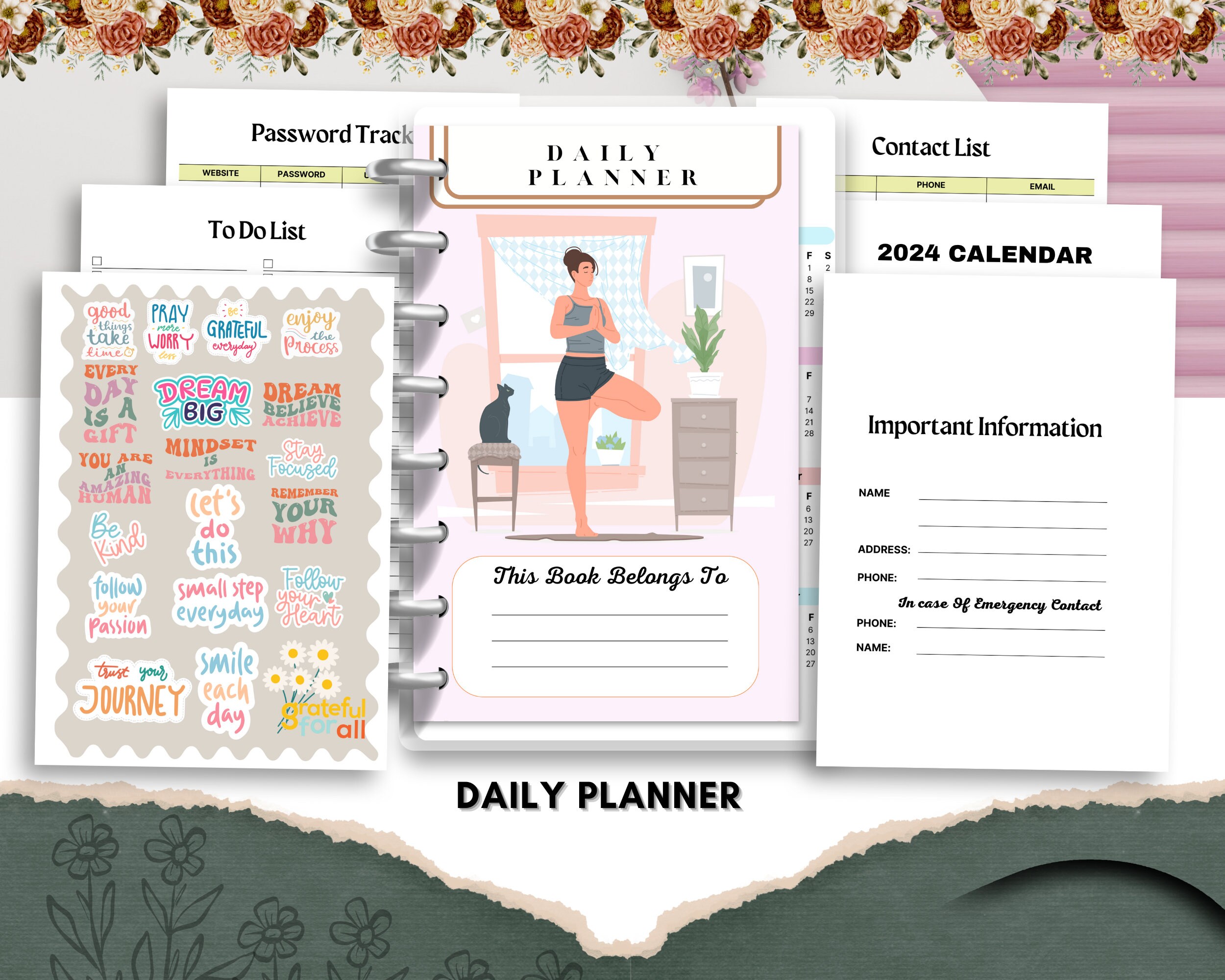 2024 Daily Planner, 2024 Daily Planner, Daily Digital Planner, Daily ...