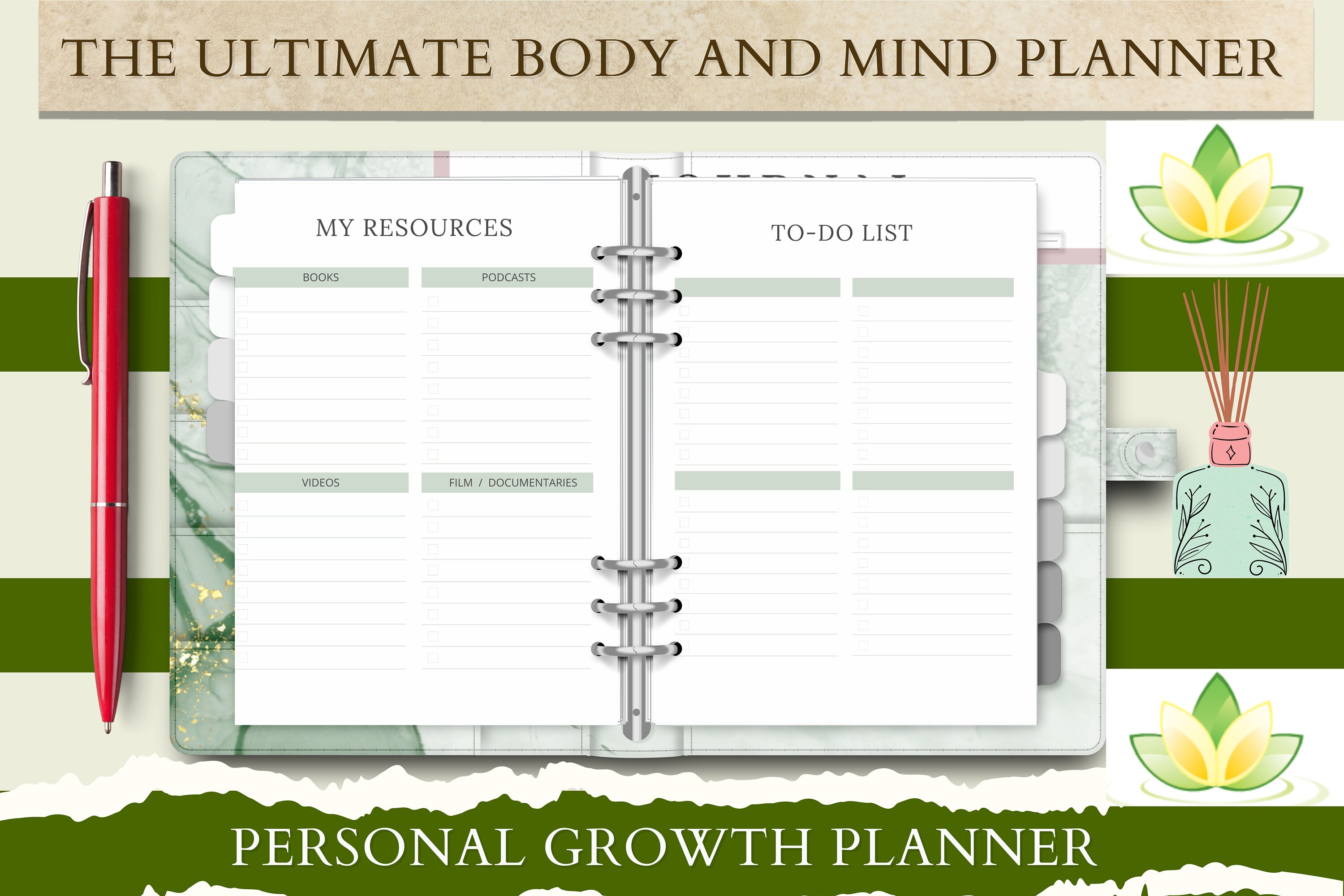 Personal Growth Planner Template, Personal Growth Workbook, Personal ...