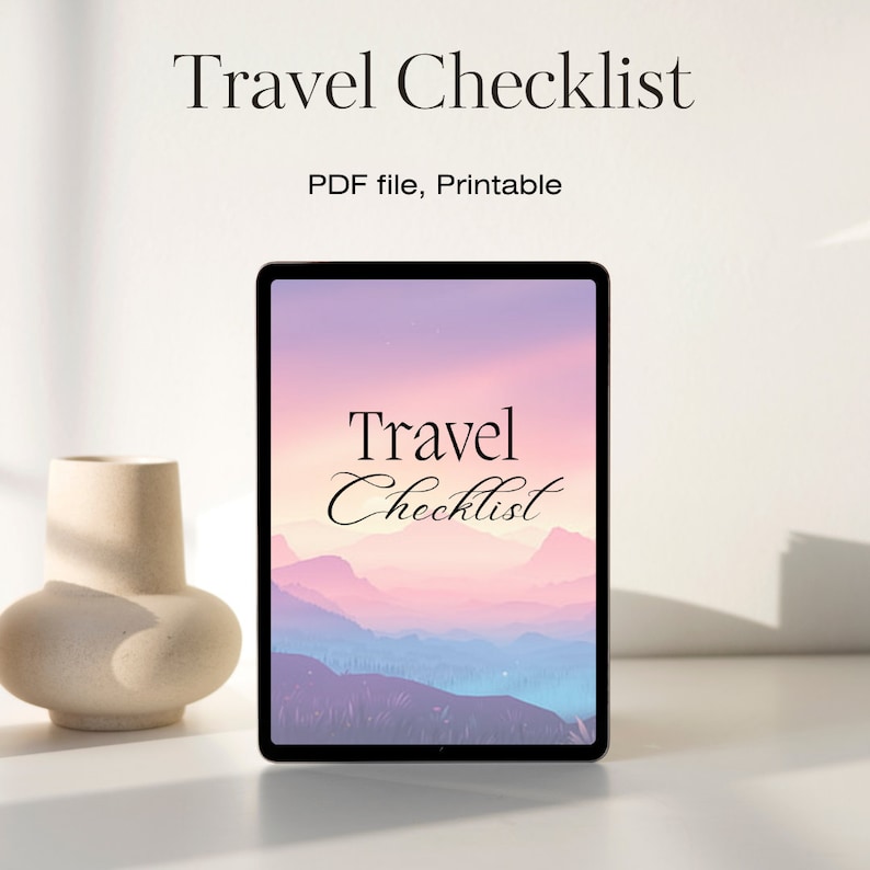 Ultimate Travel Checklist Printable PDF for Stress-free Journeys ...