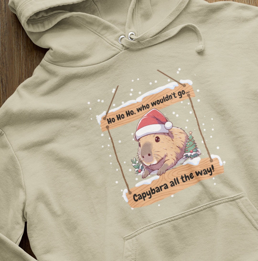 Cute Christmas Capybara Hoodie Cute Capybara Hoodie Cute - Etsy