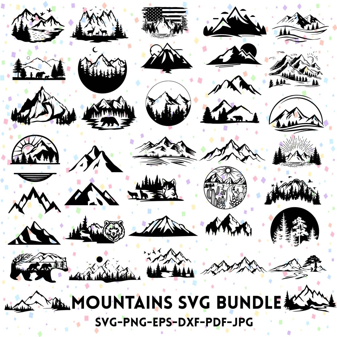 Landscape Svg, Mountain Svg Scene, Forest Svg, Nature Scene Svg ...