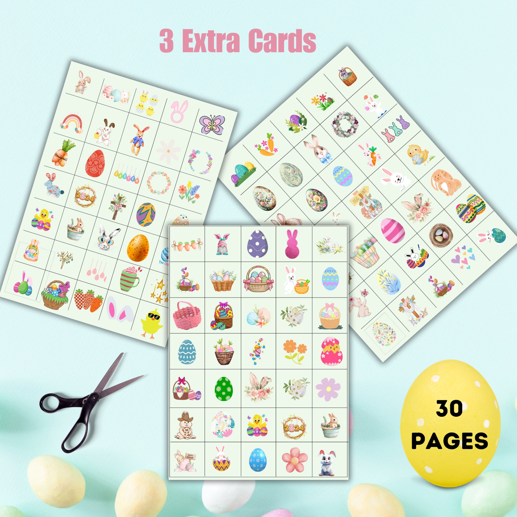 Easter Bingo Cards,printable Easter Activity for Kids, Kids Easter ...