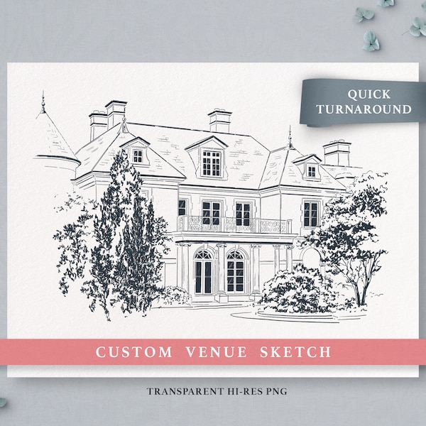 Custom Wedding Invitation Drawing - Etsy