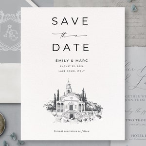 Custom Save the Date Venue Invite, Destination Wedding Invitation ...