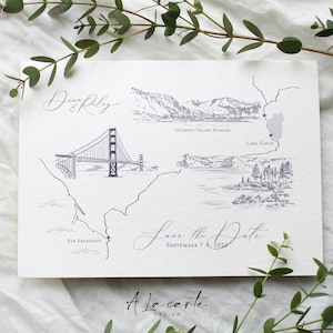 Hand Drawn Wedding Venue Map Invitation, Custom Wedding Map ...