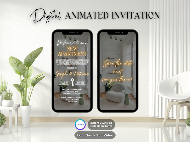 Apartment Warming Invitation, Housewarming Animated Invitation ...