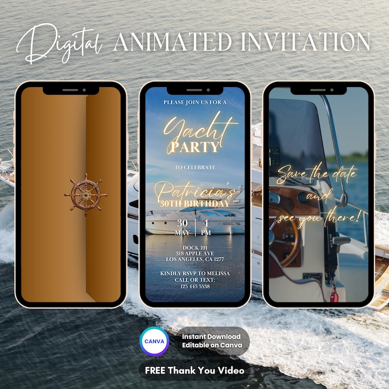 Boat Invitations - Etsy