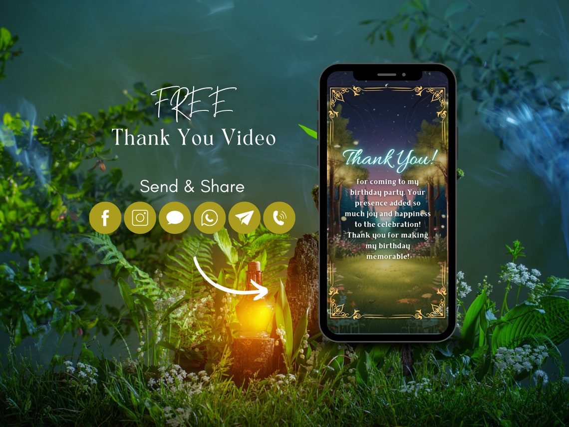 Magical Fairy Forest Garden Invitation, Magical Fairy Animated ...