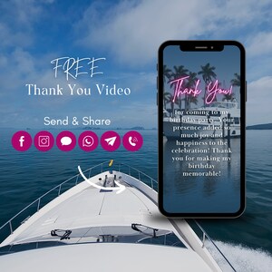 Boat Party Invitation, Boat Birthday Animated Invitation, Editable ...