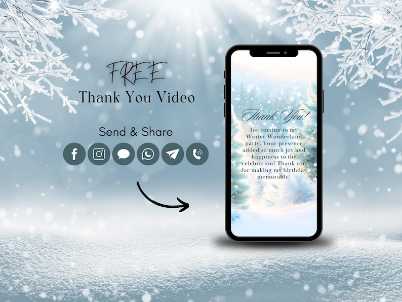 Winter Wonderland Birthday Invitation, Christmas Winter Birthday Party ...
