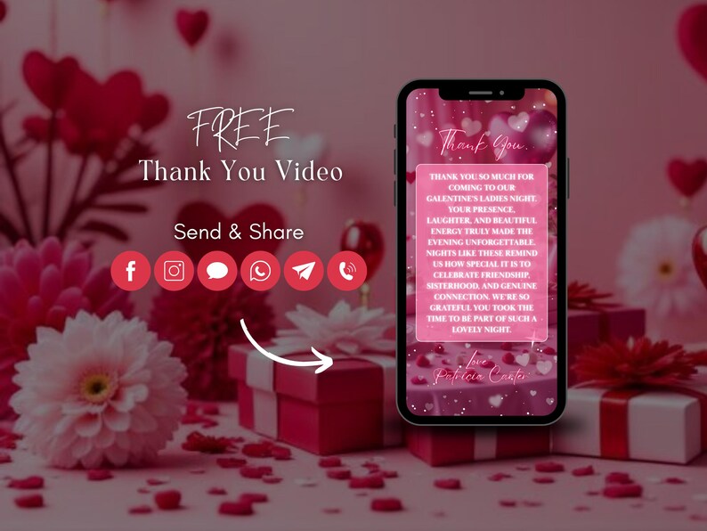 Galentine's Ladies Night Invitation, Valentine's Party Animated ...