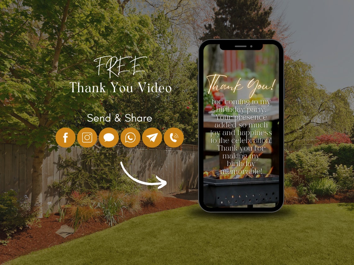 Birthday Cookout Invitation, Cook Out Birthday Party Animated ...