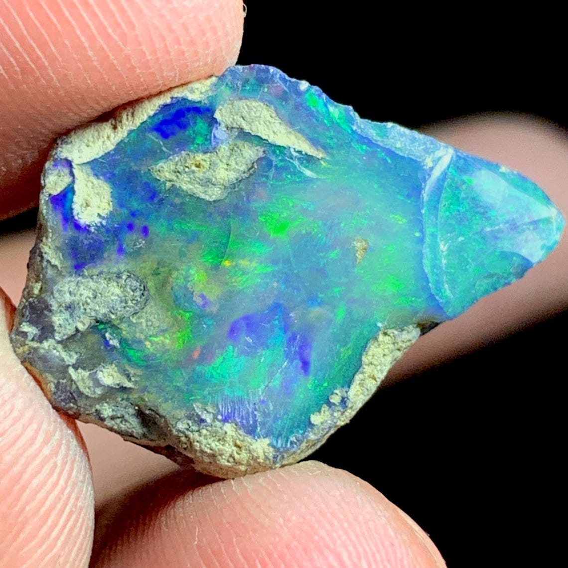 Ópalo negro en bruto de 13,70 ct, de primera calidad; ópalo negro ...