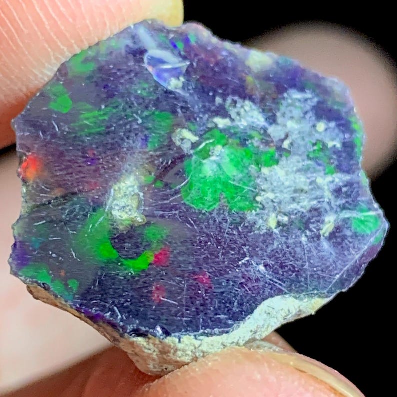 6.30 Ct, 100%ethiopian Black Opal Rough, Black Opal Specimen, Natural ...