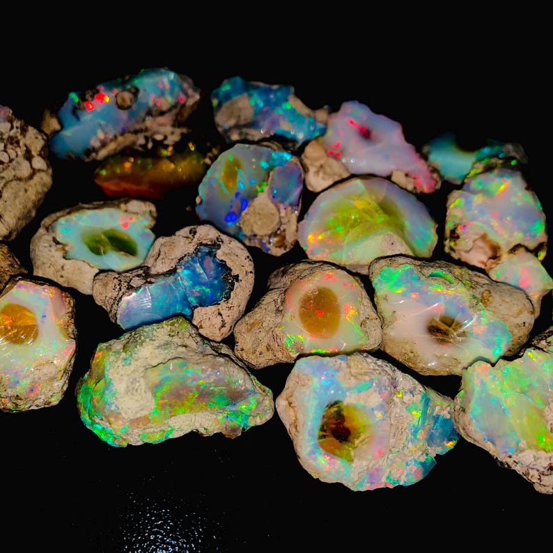 Ethiopian Opal Rough Lot, Natural Opal Rough Lot, Dry Opal Rough Lot ...