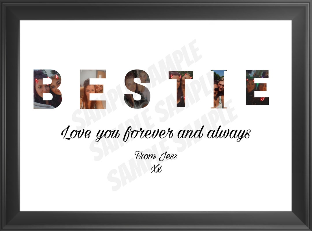 Bestie Personalised Poster Print - Etsy