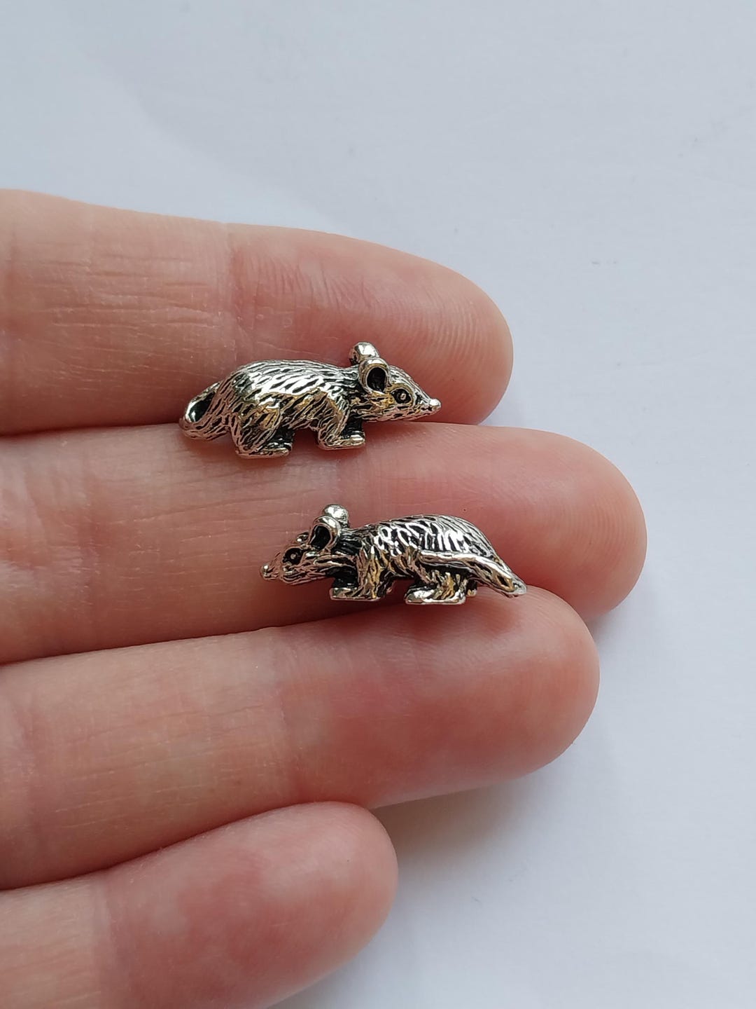 Antique Silver Rat Charm, 3D Zinc Alloy Mice Pendants - Etsy