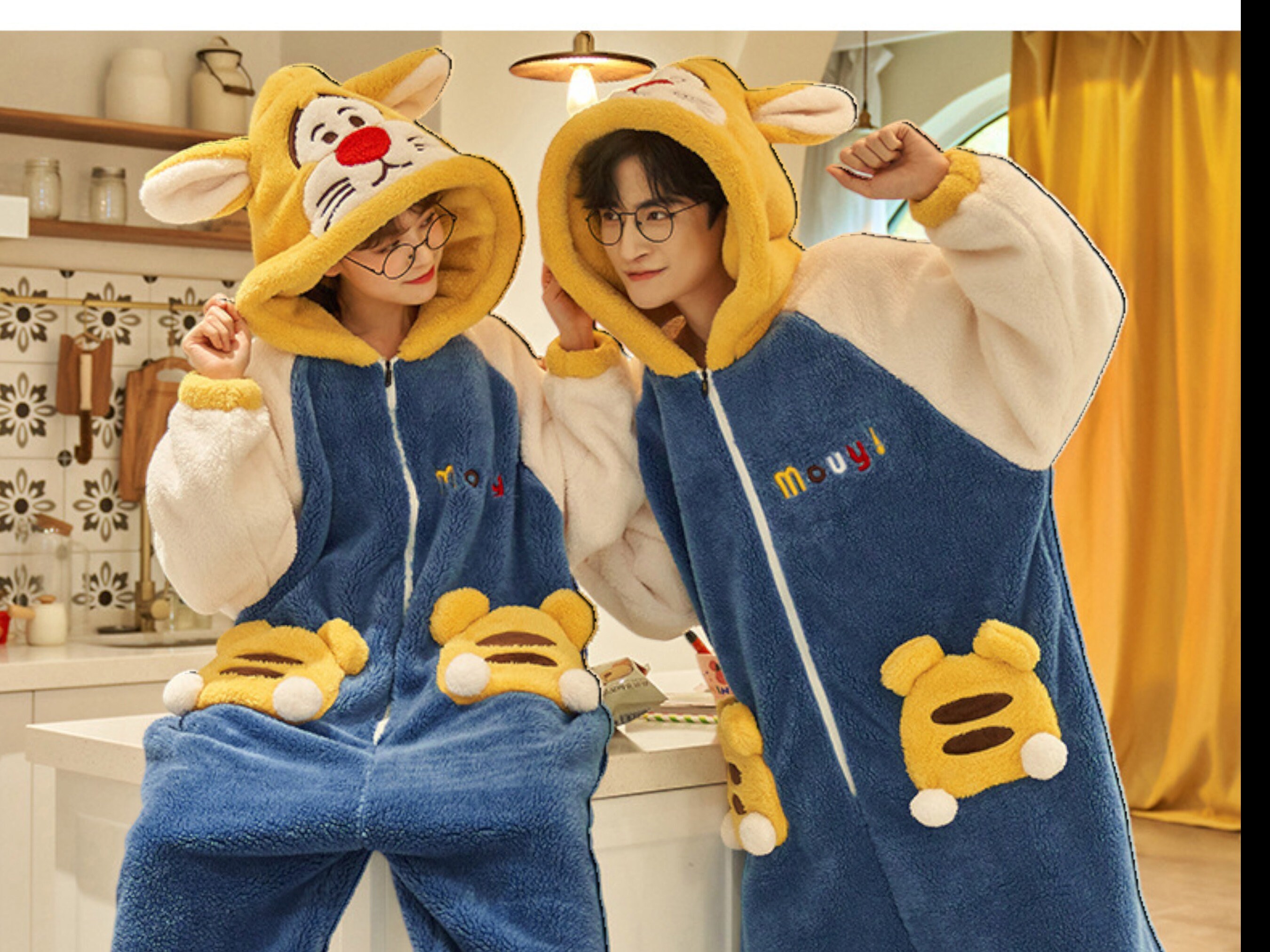 Cozy Matching Onesies for Couples Hooded Zipper Jumpsuits - Etsy